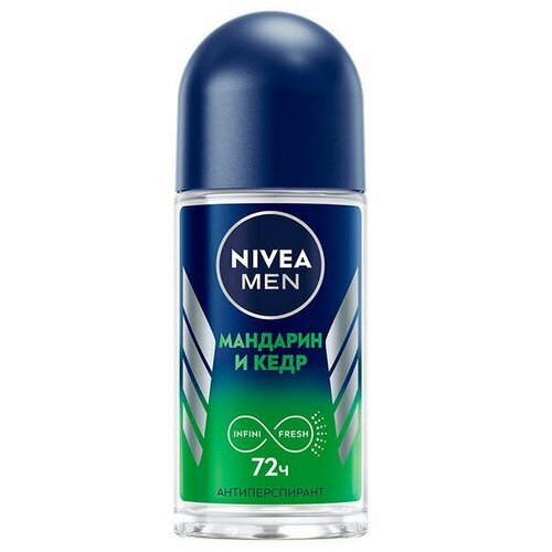 Антиперспирант Nivea "Men", Мандарин и кедр, ролл, 50 мл