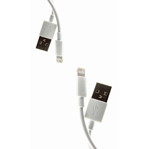 USB Кабель для Apple/iPhone Baseus Simple Wisdom Data Cable Kit TZCALZJ-02 (Набор 2шт) Белые