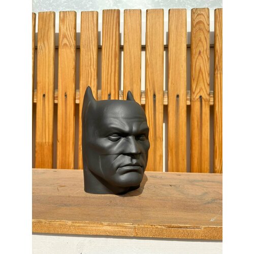 Кашпо, ваза, декор, органайзер "Бэтмен" черный , 22 см