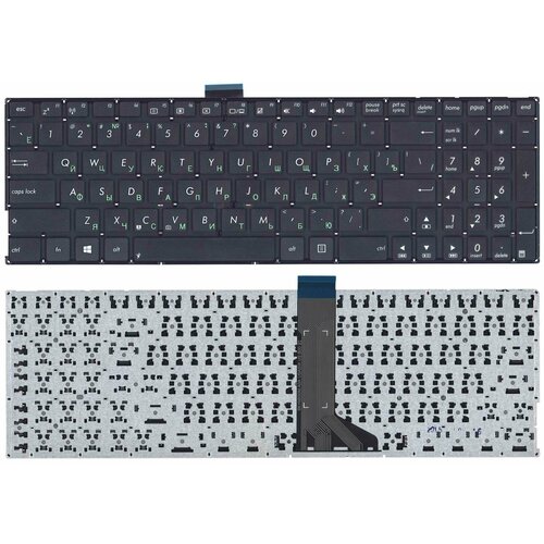 Клавиатура для ноутбука ASUS R515M черная (плоский ENTER)