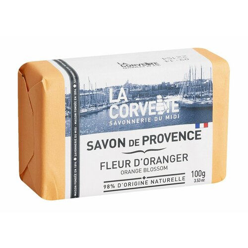 Туалетное мыло с ароматом апельсина La Corvette Savon de Provence Fleur d Oranger