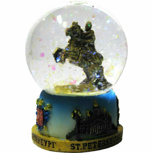 Подарки Снежный шар "Медный всадник" (диаметр 4,5 см) / Санкт-Петербург