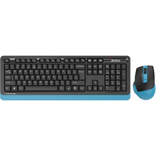Клавиатура + мышь A4Tech Fstyler FG1035 клав: черный/синий мышь: черный/синий USB беспроводная Multimedia (FG1035 NAVY BLUE)