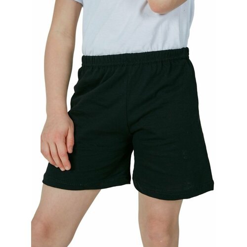 Бермуды    Шорты, шорты для мальчика, шорты черные для мальчика, шорты для девочки, шорты спортивные, размер 36(110-116), черный