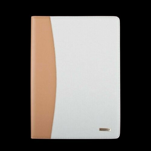 Чехол, сумка для планшета Apple iPad Air 2 (A1566, A1567) "RICH BOSS", кожаный, белый, бежевый (коробка)