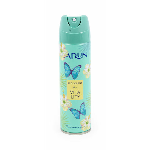 Дезодорант женский Larun / Ларун Vitality спрей 150мл / защита от пота и запаха