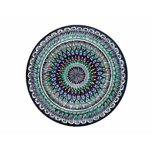 Блюдо для подачи плова, ляган круглый "Риштанская Керамика", диаметр 38 см RSN138
