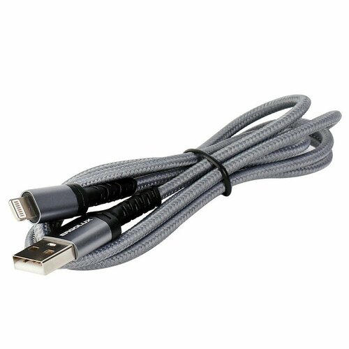 Аксессуар Ergolux USB - Lightning 3А 1.2m Grey ELX-CDC10-C09