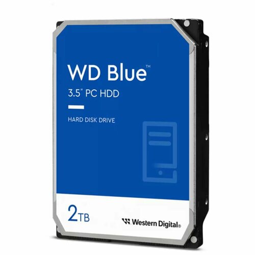 Внутренний жесткий диск 3,5" 2Tb Western Digital (WD20EARZ) 256Mb 5400rpm SATA3 Blue Desktop