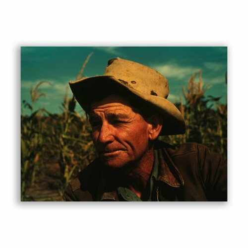 Постер, плакат на бумаге / Ретро фотографии американских рабочих - Фермер / Размер 60 x 80 см