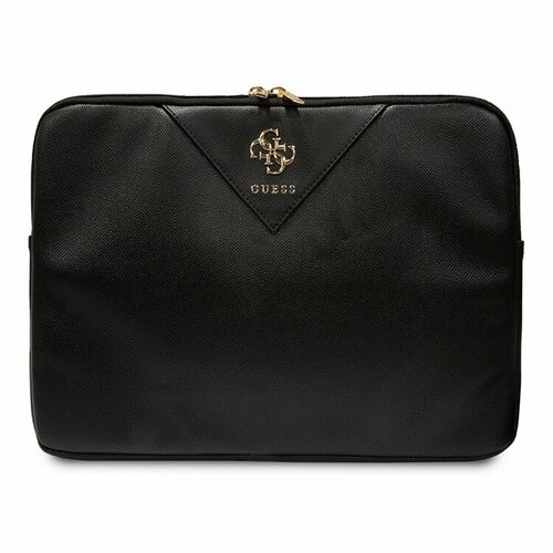 Guess для ноутбуков 13"/14" чехол Sleeve PU Grained leather 4G metal logo with Zipper Black