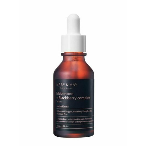 Антиоксидантная сыворотка с комплексом ягод Mary&May Idebenone + Blackberry Complex Serum