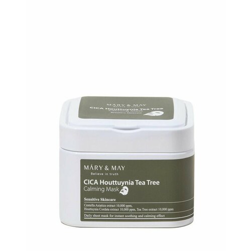 Набор масок с центеллой для чувствительной кожи Mary&May Cica Houttuynia Tea Tree Calming Mask