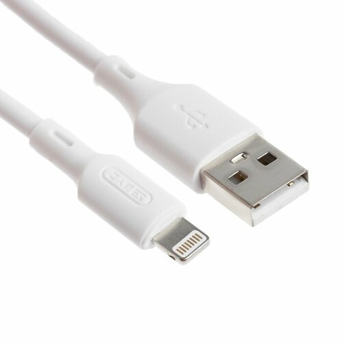 Кабель BYZ BC-040, Lightning - USB, 3 А, 1 м, силикон, белый (комплект из 5 шт)