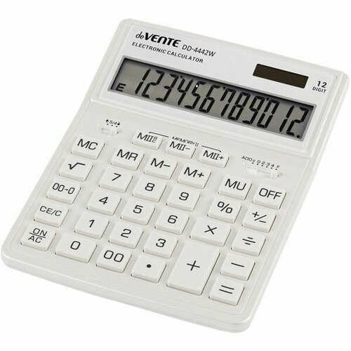Калькулятор настольный deVENTE DD-4442W 155x204мм 12-разрядный белый