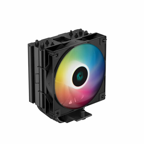 Вентилятор для процессора DeepCool AG400 BK ARGB (LGA1200/1700/115X/AM5/AM4, TDP 220W, PWM, ARGB Fan 120mm, 4 теп. труб) (R-AG400-BKANMC-G-2)