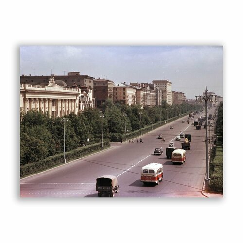 Советский постер, плакат на бумаге / Советские города / Размер 30 x 40 см