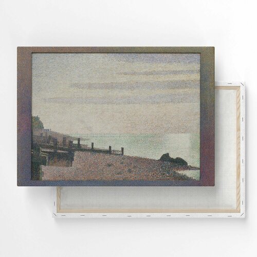 Картина на холсте, репродукция / Жорж Сёра - Honfleur, un soir, embouchure de la Seine / Размер 60 x 80 см