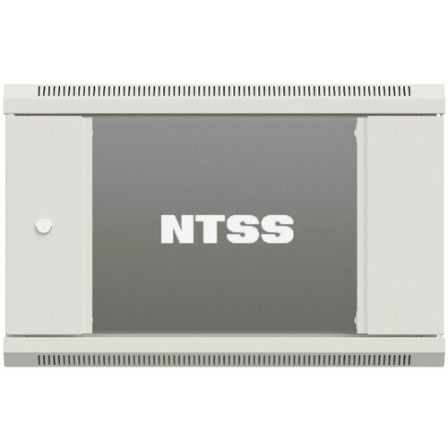 Шкаф коммутационный NTSS Премиум (NTSS-W15U6060GS) настенный 15U 600x600мм пер. дв. стекл 60кг серый IP20 сталь