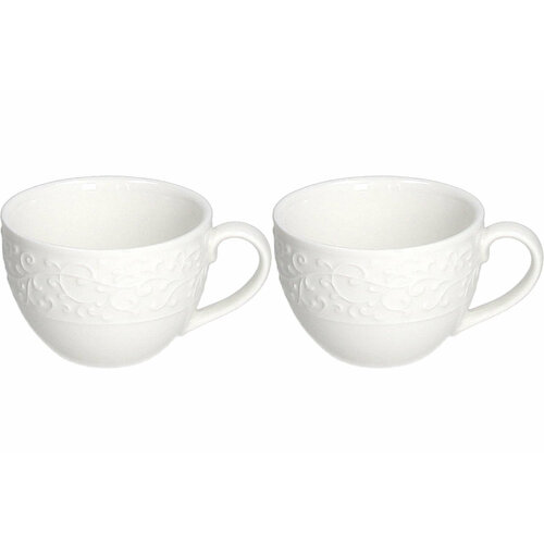 Набор из 2 кофейных чашек "Jasmin", 90 мл, белый, фарфор, Tognana, JA015090000