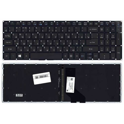 Клавиатура для Acer Aspire R5-571TG черная с подсветкой