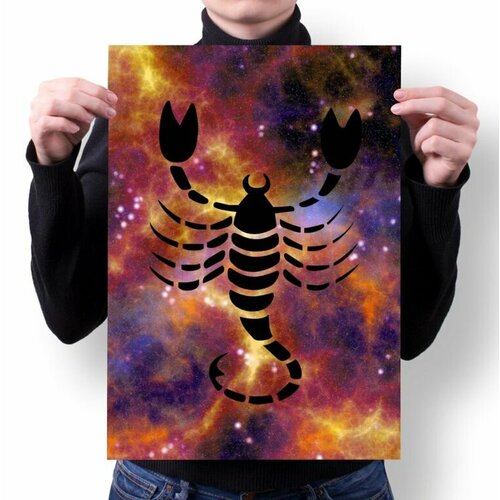 Плакат со знаком зодиака Скорпион №5, А3