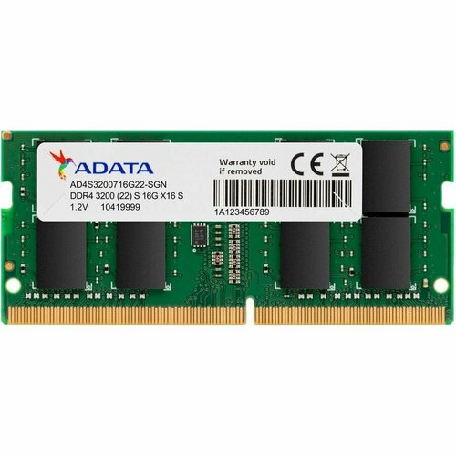 Память оперативная DDR4 A-Data 16Gb 3200MHz (AD4S320016G22-RGN)