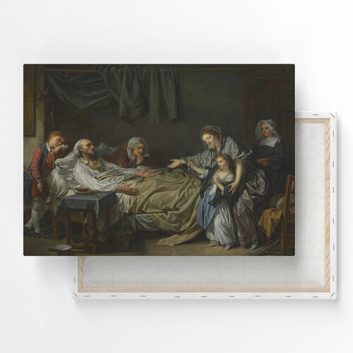 Картина на холсте, репродукция / Жан-Батист Грёз - The Charitable Lady / Размер 60 x 80 см