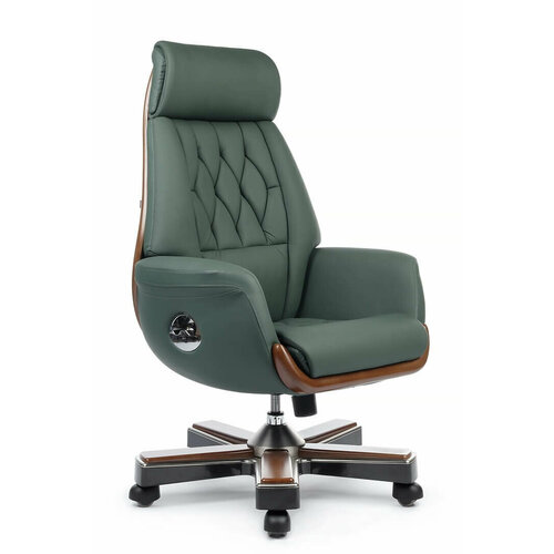 Кресло руководителя Riva Design BYRON (YS1505A) зеленая кожа