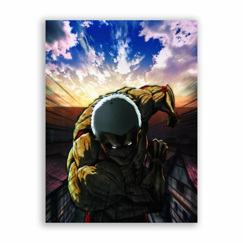 Постер, плакат на бумаге / Атака Титанов: Бронированный Титан / Размер 30 x 40 см