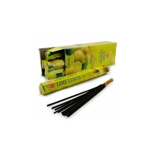 Hem Incense Sticks LIME LEMON (Благовония лайм - лимон, Хем), уп. 20 палочек.
