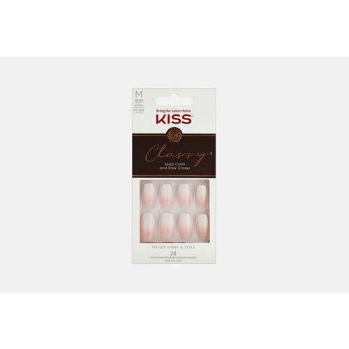 Набор накладных ногтей с клеем максимальной длины KISS NEW YORK Professional, Eternal classics 28мл