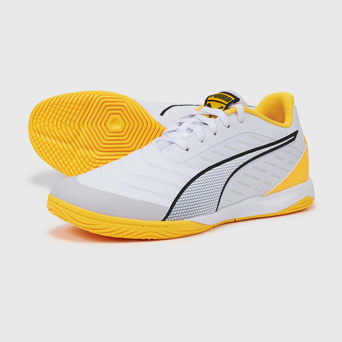 Футзалки PUMA, размер 11 UK, желтый, белый