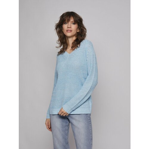 Пуловер Zolla, размер M, светло-голубой