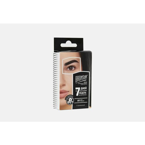 Крем-краска INNOVATOR COSMETICS BRONSUN Eyelash and Eyebrow Dye Home Kit цвет: 1 Deep Black / 33 г