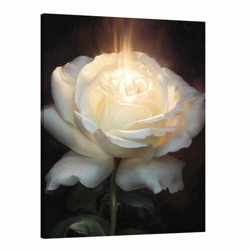 Интерьерная картина 50х70 "Сияющая роза"
