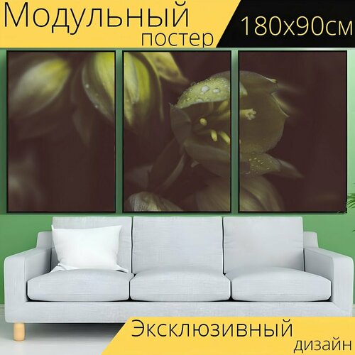 Модульный постер "Летом, лето, природа" 180 x 90 см. для интерьера