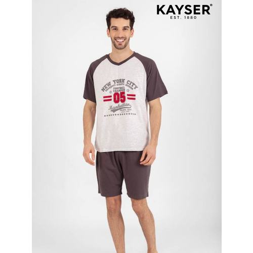 Пижама  Kayser, размер L, белый, серый