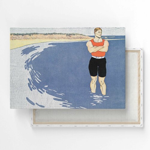 Картина на холсте, репродукция / Эдвард Пенфилд - Man standing in the sea / Размер 80 x 106 см
