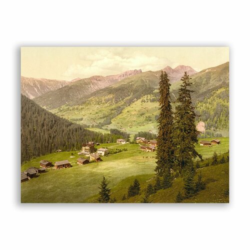 Постер, плакат на бумаге / Clavadel, Graubunden, Grisons, Switzerland / Размер 30 x 40 см