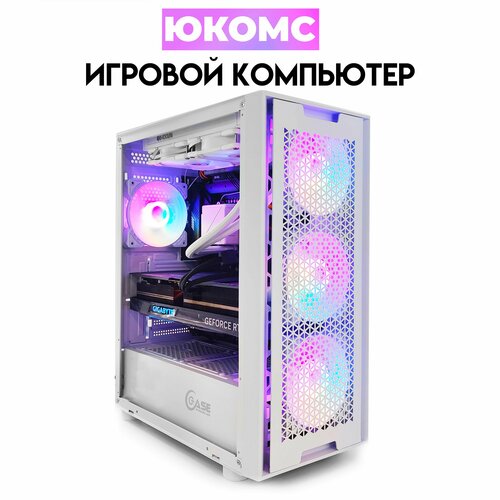 Игровой PC юкомс i7 14700K, RTX 4060 8GB, HDD 1TB, SSD 1TB, 16GB DDR5, БП 500W, win 10 pro, Big white case