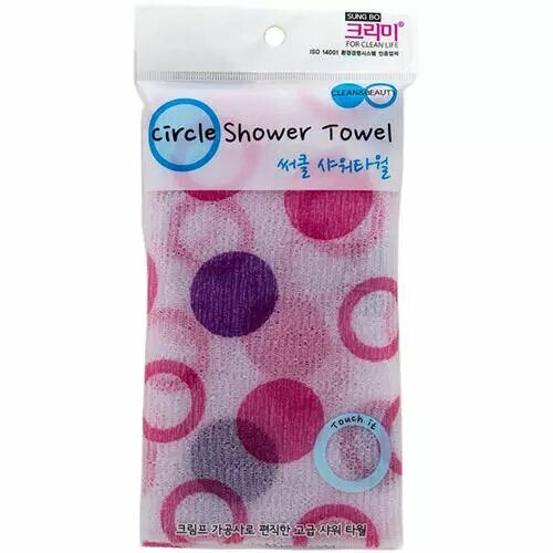SUNG BO CLEAMY Мочалка д/душа (28х95) Circle Shower Towel 1шт