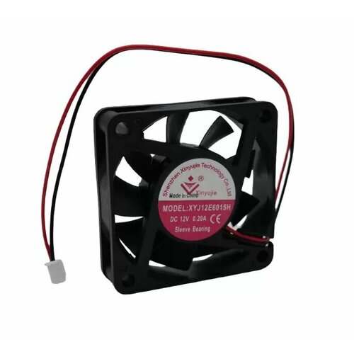 Вентилятор охлаждения Осевой: 12V/0.20A 60х60х15 мм Подшипник скольжения Xinyujie для 3D принтера и ЧПУ