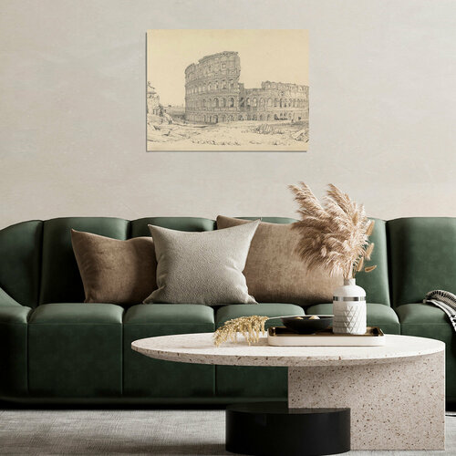 Картина на холсте, репродукция / Сэмюэл Праут - The Colosseum, Rome / Размер 30 x 40 см