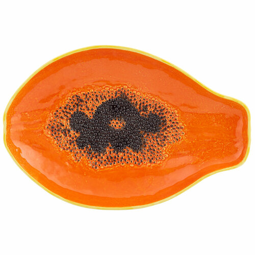 Керамическое блюдо Папайя, 35 х 23.5 см, оранжевый/желтый, серия Tropical Fruits, Bordallo Pinheiro, BOR65029350