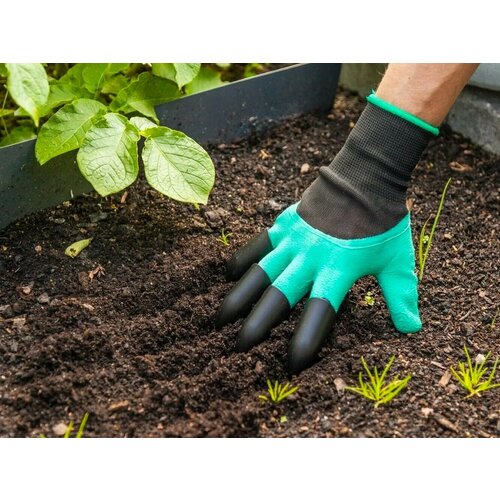 Садовые перчатки с когтями хозяйственные Garden Genie Gloves