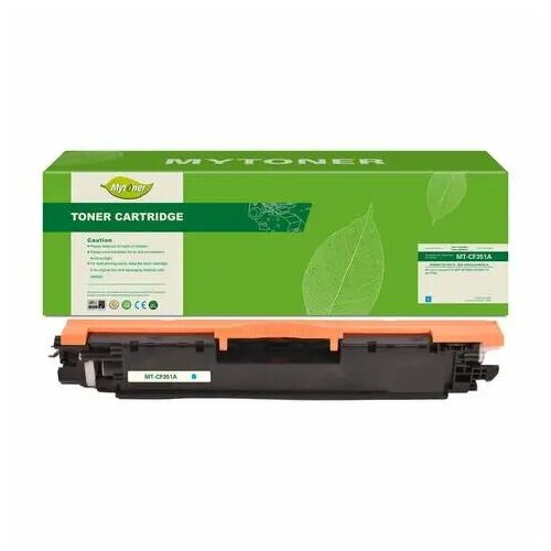 Тонер-картридж MyToner, аналог HP CF351A/130A синий 1k с чипом