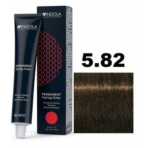 Indola Permanent Caring Color Крем-краска для волос 5/82 светлый коричневый шоколадно-перламутровый 60мл