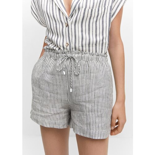 Шорты MANGO Linew, размер 34, бежевый