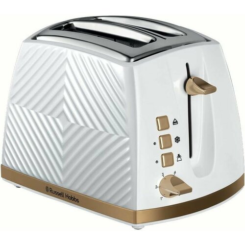 Тостер Russell Hobbs Groove 26391, White&Gold